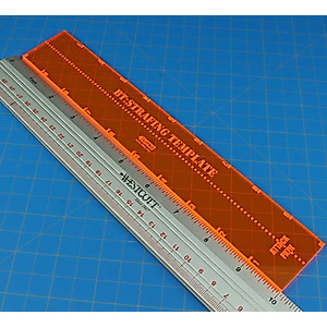 LITKO Strafe Template Compatible with Battletech, Fluorescent Orange