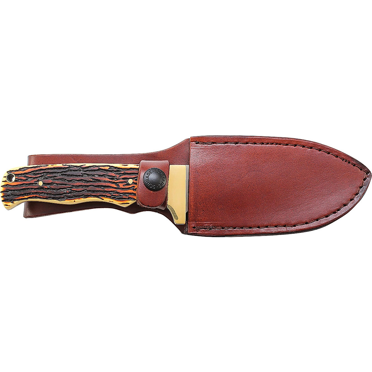 Uncle Henry Fixed Blade Trapped Finger Grooves Sheathed