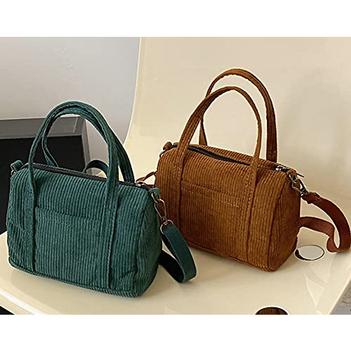 Women Corduroy Crossbody Bags Small Tote Bags Casual Shoulder Handbag Cute Hobo Bags Girls Corduroy Purse Satchel 2023