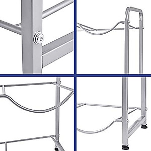 Ationgle 5 Gallon Water Cooler Jug Rack for 6 Bottles, 3-Tier Detachable Water Bottle Holder Heavy Duty Q235 Carbon Steel Water Jug Organizer with Floor Protection for Kitchen Office Home