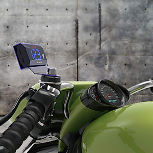 GoolRC Motorcycle DC 10-150V Digital Voltmeter LED Display Waterproof Voltage Tester Battery Moniter Gauge with Bracket