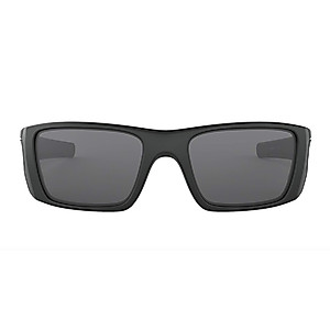 Oakley Men's OO9096 Fuel Cell Rectangular Sunglasses, SI Matte Black/Grey, 60 mm