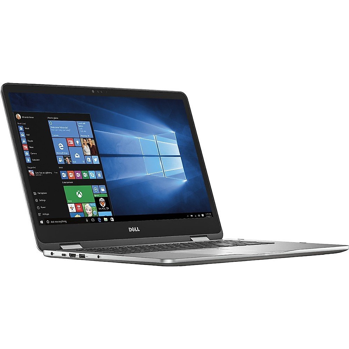 Dell 7000 Inspiron 2-in-1 17.3" Touch-Screen FHD IPS Laptop I7779-7045GRY-PUS, Intel Core i7-7500U, 16GB DDR4 RAM, NVIDIA GeForce 940MX 2GB, 512GB SSD, BT, HDMI, Backlit keyboard, Win10