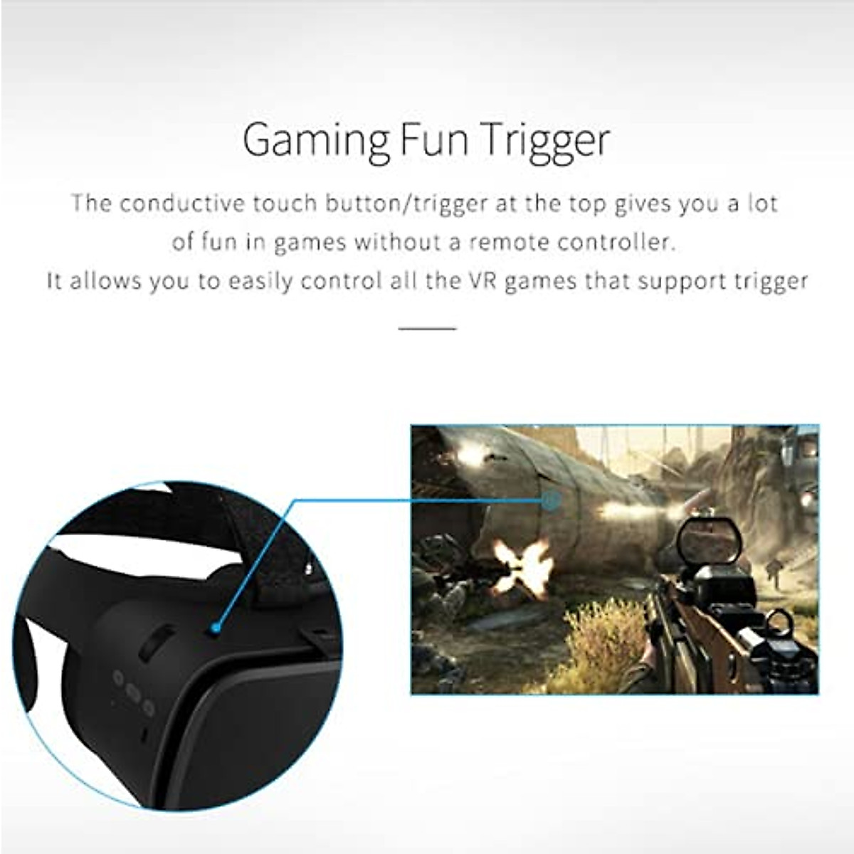LONGLU VR Headset Compatible for iPhone and Android Phone, 3D Glasses Virtual Reality with Wireless Bluetooth Earphone for Movies and Video Games, Private iMax, VR Helmet Stereo for Android 4.7-6.2