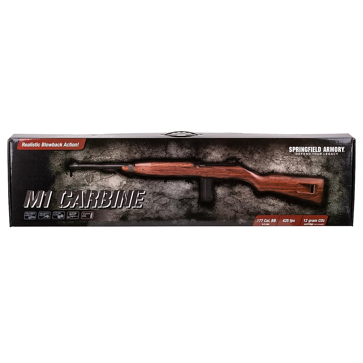 Springfield Armory M1 Carbine Blowback BB Rifle, CO2 Air Rifle, 177 Caliber
