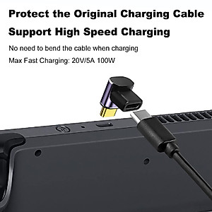 AreMe 90 Degree USB-C Male to USB-C Female Adapter (4 Pack), Type-C Up and Down Right Angle 40Gbps PD 100W Fast Charging Connector for Steam Deck, Switch, Laptop, MacBook Pro/Air, Tablet and Phone