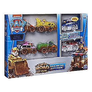 Paw Patrol, True Metal Off-Road Gift Pack of 6 Collectible Die-Cast Vehicles, 1:55 Scale