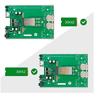 EBTOOLS NGFF M.2 4G 5G Module to USB3.0 Adapter, with Cooling Fan, Dual SIM Card Slot, High Gain 2.4G 5G Antenna, Auxiliary Power Supply, for M.2 5G Modules