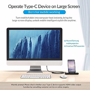 SHYPT USB-C HUB Type C HUB to USB 3.0 Type C HDMI-Compatible RJ45 RJ45 4K Video USB 3.1 HUB with Stand