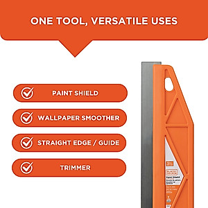 Black+Decker 12-Inch Paint Shield, Trim Guide for Painting Straight Lines