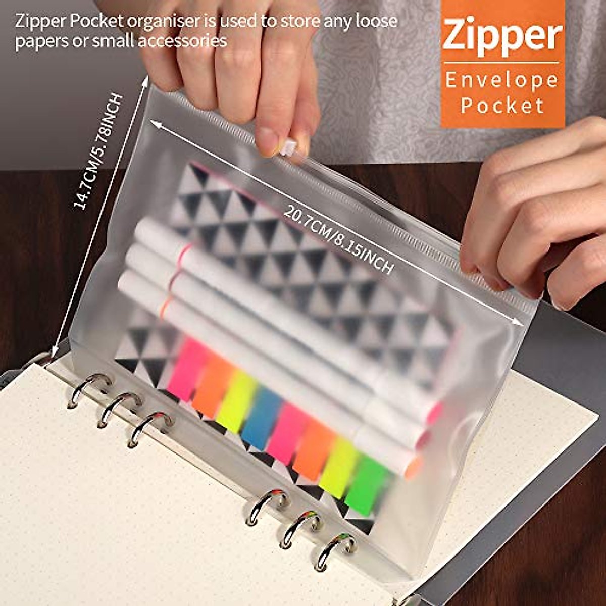 LEOBRO Refillable A5 Notebook Set, 2 Pack A5 Dotted Filler Paper, 320 Pcs Index Tabs, with Binder Pocket, 3-Pocket Loose-Leaf Bags, Ruler Marker, Paper Refill for 6-Ring A5 Binders Planner Notebook