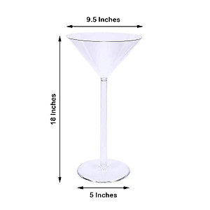 Efavormart 4 Sets of Wholesale Plastic Sturdy Centerpiece XL Martini Cup Stand Tabletop Decor Wedding Party Event Decoration