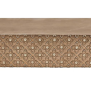 American Art Decor Small Rustic Embossed Wood Decorative Floating Wall Mounted Shelf - Natural - 24.25" L x 3" H x 8.25" D