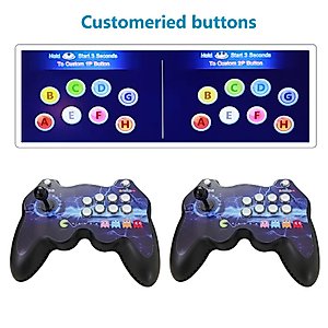 RegiisJoy 13000 in 1 Wireless Pandora Box 40S Bluetooth Arcade Game Console for PC & Projector & TV, 2-4 Players, 1280X720, 3D Games, Search/Hide/Save/Load/Pause Games, Favorite List