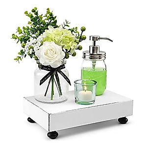 GBtroo Wood Riser for Display – Premium Home Decor for Bathroom – Display Stand with Non-Slip Mat – Eye-Catching Wooden Tray Sink Organizer – Charming in Any Home