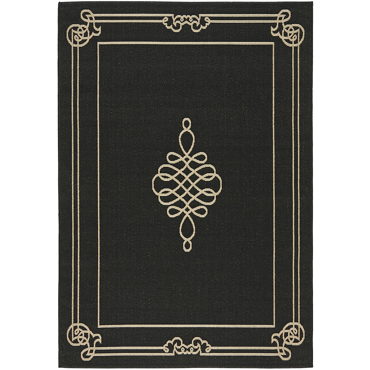 SAFAVIEH Courtyard Collection Runner Rug - 2'3" x 12', Black & Creme, Non-Shedding & Easy Care, Indoor/Outdoor & Washable-Ideal for Patio, Backyard, Mudroom (CY6788-26)