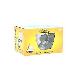 Hot Topic My Hero Academia Chibi Deku & Bakugo Ramen Bowl With Chopsticks