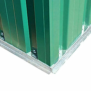 HUIJK Storage Sheds Garden Storage Unit Metal Shed Patio Outdoor Bike BoxTools Store Green