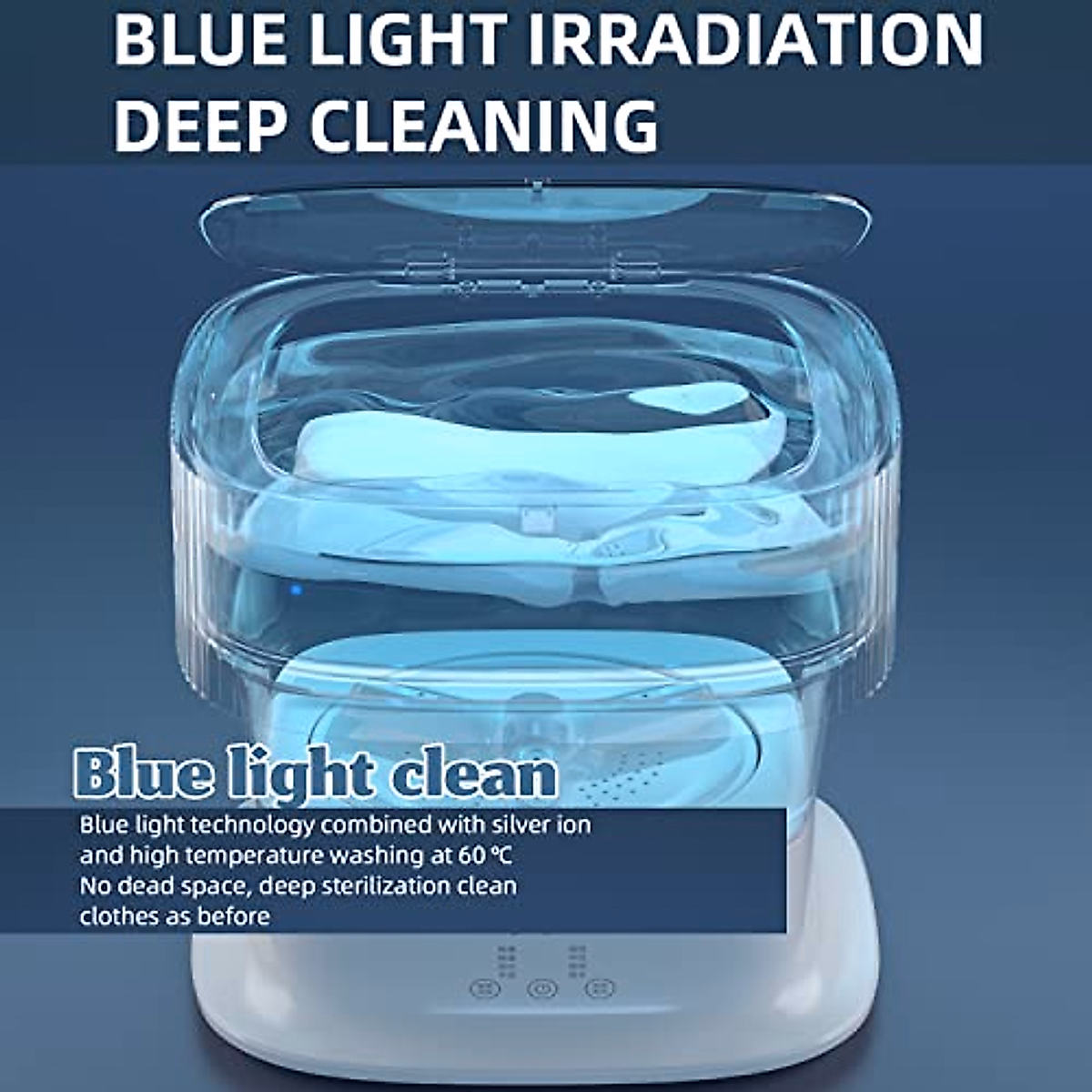 Foldable Washing Machine - MOYU Portable Washing Machine for Baby Girls Clothes Socks Underwear Towels The Washer Suitable for Apartment Travel Camping RV