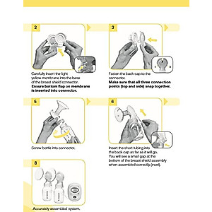 Medela Freestyle Spare Parts Kit, Breast Shield Connectors and Membranes, Extra Breast Pump Parts Designed Exclusively for Freestyle and Made Without BPA
