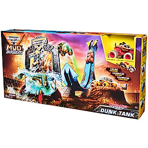 Monster Jam Mud Blasters, Monster Mutt Dalmatian Dunk Tank Playset, Color Change Action, Kids Toy Gifts for Boys and Girls Ages 3 and Up