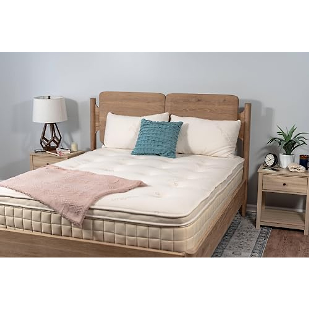 Naturepedic Pillow Top Organic Mattress - Full Hybrid Mattress with Encased Coils for Comfort and Pressure Relieving Natural Latex Mattress - Naturally Cooling & Breathable Mattress