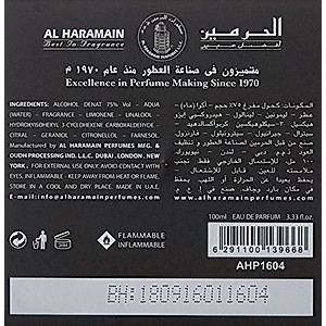Al Haramain L'Aventure Eau de Parfum, 3.33 Ounce (100 ml) - For Creed Aventus Lovers, Black