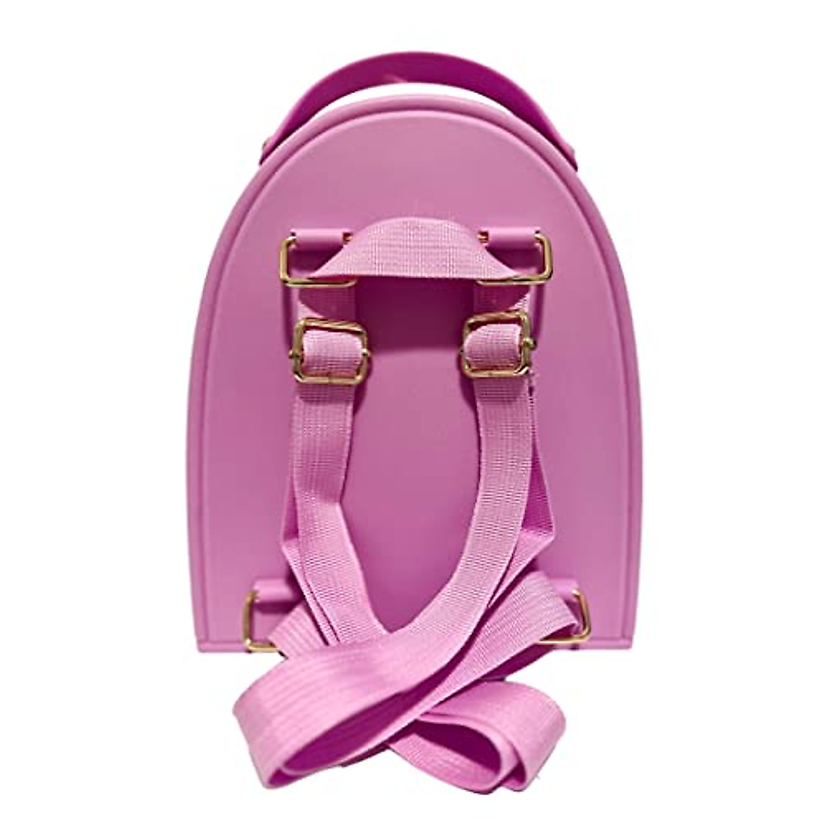 Happy Home Silicone Women Backpack With Charms-Small Travel Crossbody Bag Lightweight Durable Waterproof (Light Purple)