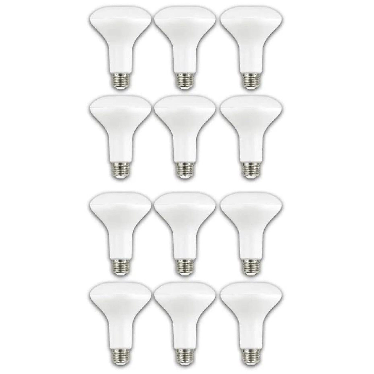LED TECHNOLOGY EcoSmart 65-Watt Equivalent BR30 Dimmable LED Light Bulb Bright White (12-Pack), 12 Count (Pack of 1)