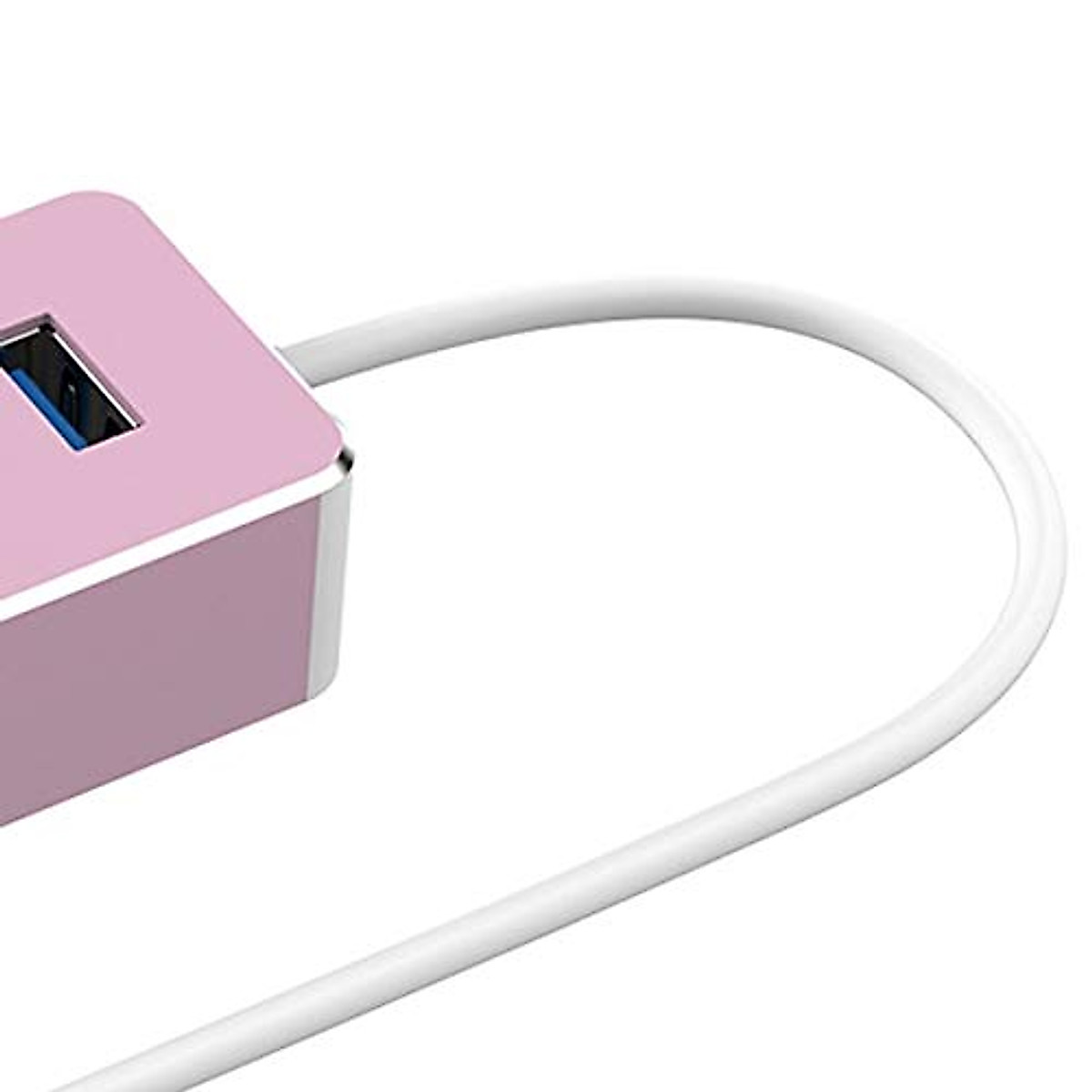 Lysee Data Cables - 4-Port USB Hub Splitter High Speed Transmission GNS-S01 Four Aluminum Alloy 3.0 USB Hub - (Color: Rose Gold)