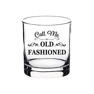 Rogue River Tactical Funny Call Me Old Fashioned Whiskey Glass Drinking Cup Gift For Him Men Dad Grandpa