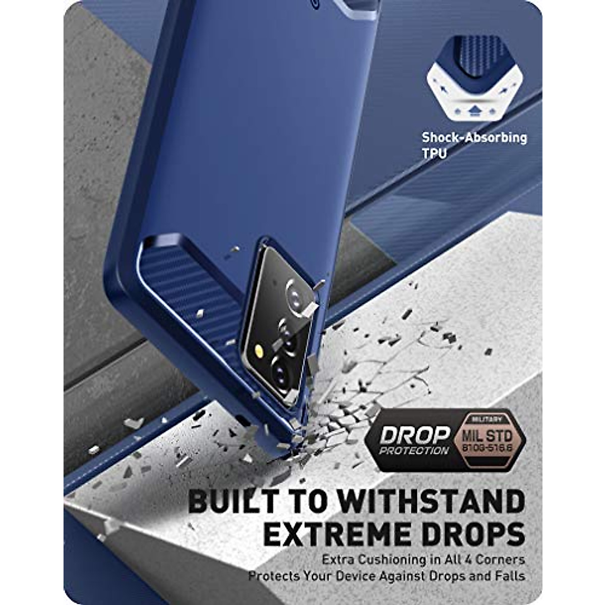 Clayco Xenon Series Designed for Samsung Galaxy Note 20 Case, [Built-in Screen Protector] Full-Body Rugged Cover Compatible with Fingerprint ID, 6.7 inch 2020 Release (Blue)