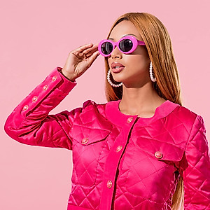 1950s Pearl Hoop Earrings White Pearl Earrings Drop Dangle Earrings for Women Bridal Presents (Silver Earpins,2.16 Inch)