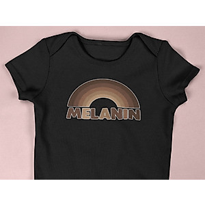 Melanin Rainbow Black History Pride Infant and Toddler Baby Romper Bodysuit Black 6M