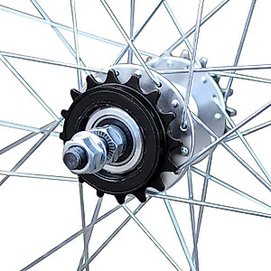 Hycline Single Speed Bike Freewheel: 16T Compatible with 1/2'' x 1/8'' Bicycle Freewheel - Threaded Type Freehub Replacement Parts (Black)