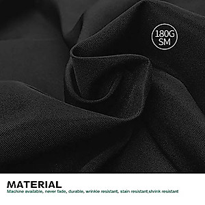 Surmente Tablecloth 60 x 102-Inch Rectangular Polyester Table Cloth for Weddings, Banquets, or Restaurants (Black) … …