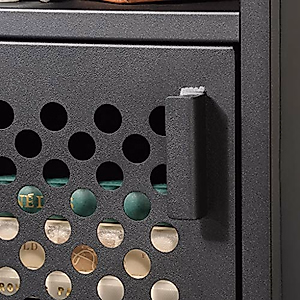 Sauder Boulevard Café Night Stand, L: 14.49" x W: 14.96" x H: 24.02", Black Finish