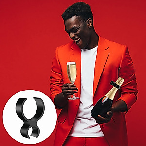 Prasacco 12 Pieces Champagne Bottle Sparklers Clips Champagne Bottle Single Holder Champagne Sparkler Safety Clips for Candle Christmas Wedding Party Supplies