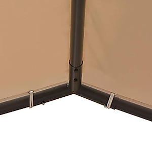 Gazebo Pavilion Tent Canopy,Grill Gazebo,Rv Carport,Heavy Duty Tents for Parties,Outdoor Gazebo,Shade Tent,Wedding Tent,for Outdoor,Backyard,Garden,Lawns,13' 1" x13' 1" Steel Beige