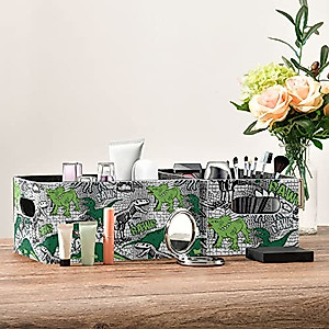 Dinosaur Skeleton Storage Basket Felt Storage Bin Collapsible Towel Storage Empty Gift Baskets Organizer for Kids Bedroom Magazine