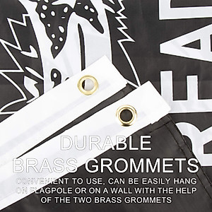 KENPMA All Black Out American Flag - Don't Tread On Me Gadsden Flag 3x5 ft 2-Pack Wall Banners House Porch Yard Lawn Decorative Sign US Outdoor Flag with Grommets - Printed Polyester Fade Proof