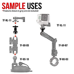 Aluminum Camera Adapter with 1/4"-20 Screw and 20mm Ball. Tackform Enduro Series