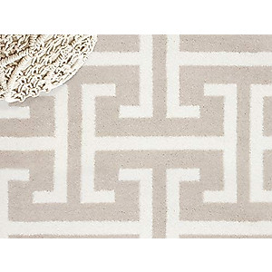 Abani Contemporary 3D Beige & White Geometric Area Rug - Modern 7'9" x 10'2" Arto Collection Neutral Rug Rugs