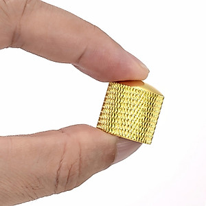 3PCS Metal Volume Tone Dome Guitar Speed Control Knurled Shaft Pots Knobs with Keys Screws Set for Electric Guitar or Bass (Gold)