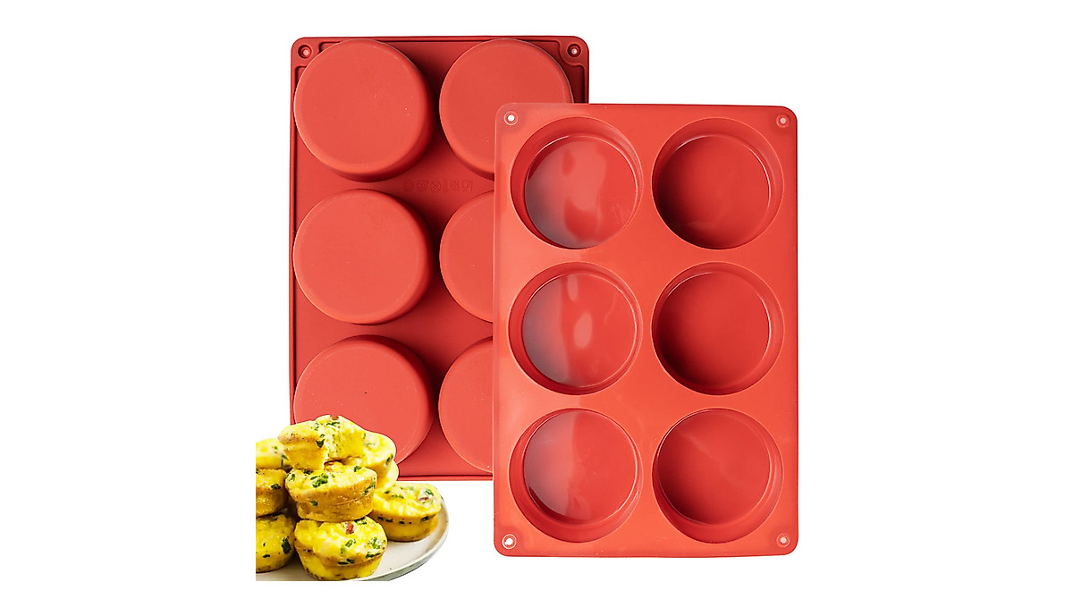 Silicone Egg Molds - 2 Pack for Frittatas & Breakfast