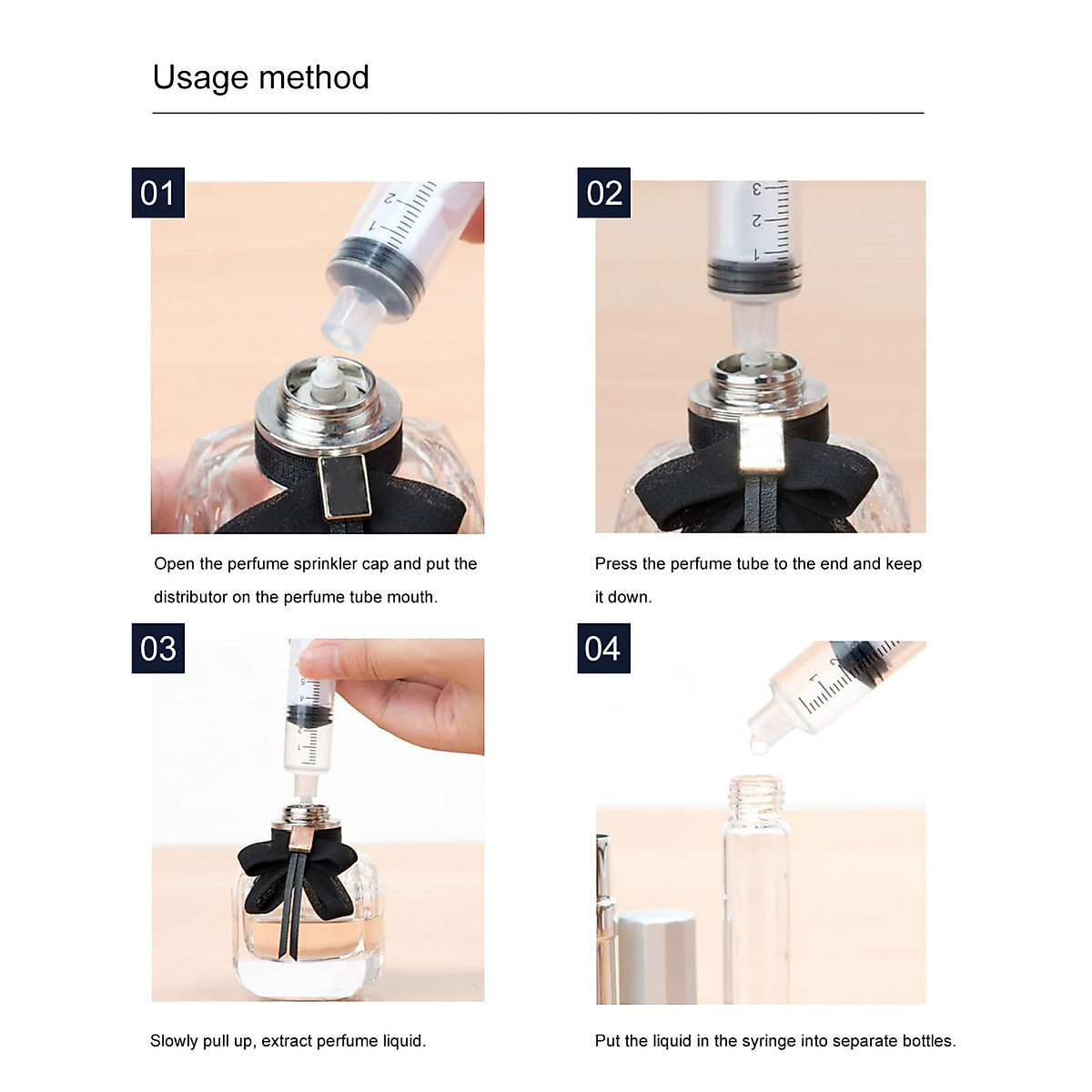 Mobestech 10 Pcs Perfume Refill Pump Tools Plastic Perfume Dispenser with Adapter Tools for Perfumes Transfer to Empty Bottles, Include Syringe (2ml+ 10ml each 5PCS)