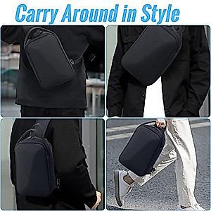 Carrying Case for Oculus Quest 2, Hard Travel Case for Meta/Oculus Quest 2 VR Headset and Controllers Accessories, Crossbody Shoulder Chest Backpack Fit for Elite Strap and Oculus Quest 2 Accessories