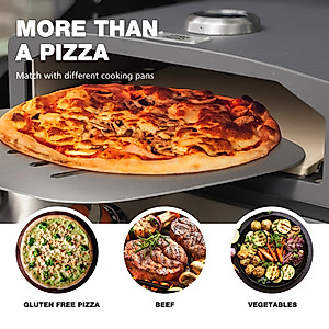 STAR PATIO Pizza Oven for Grill - Portable Grill Top Pizza Oven with Pizza Stone, Pizza Peel and Thermometer - Home Backyard Pizza Maker for Charcoal Grill, Gas Grill, PZB-002