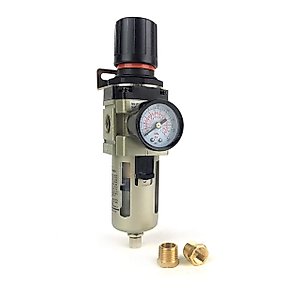 Primefit FR3802G 3/8-Inch Air Filter Regulator Combo with Gauge