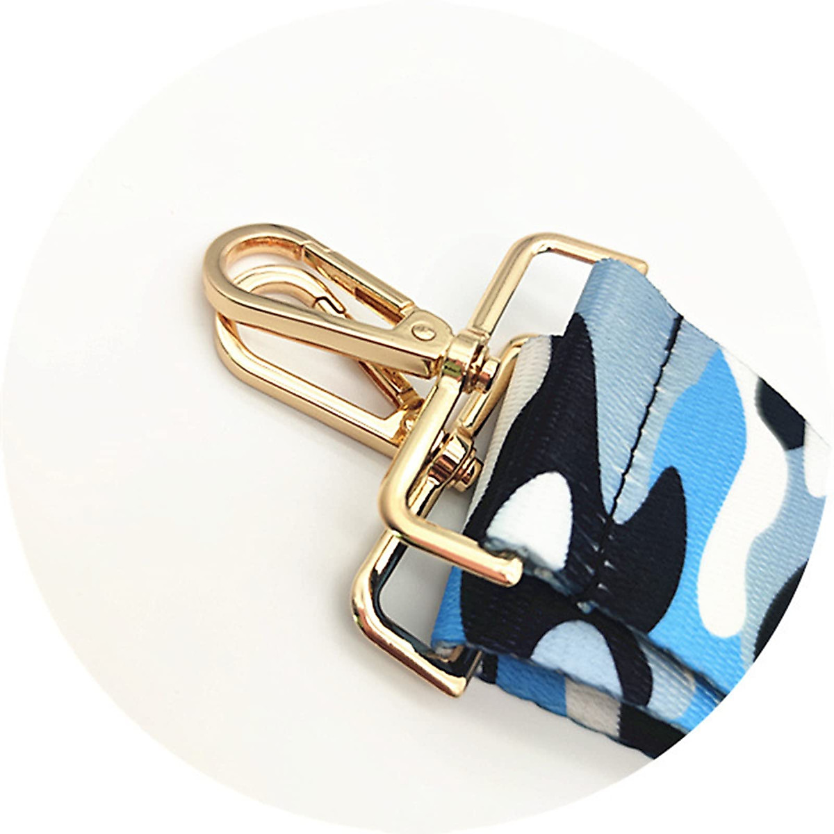 Beacone Purse Strap Replacement Wide Shoulder Strap Adjustable Crossbody Handbag Purse Strap Belt (Cow Pattern-Blue)